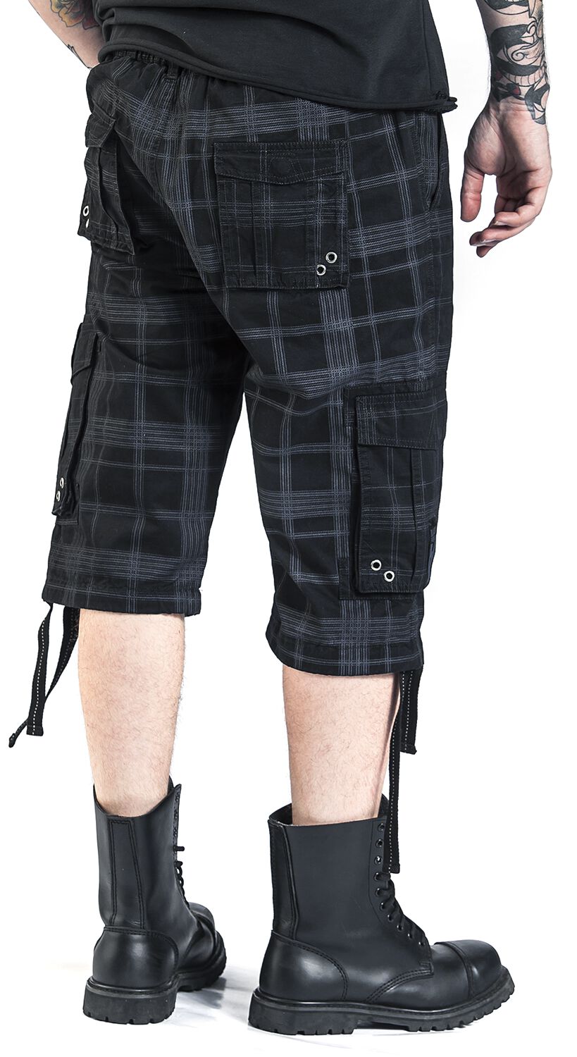 Black shorts with check pattern | Black Premium by EMP Shorts | EMP