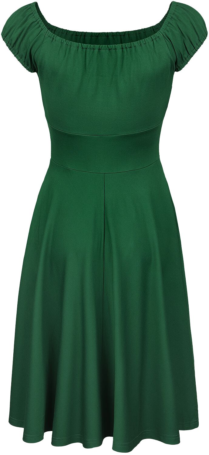 Gathered Neckline Flared Dress | Voodoo Vixen Midi Dress | EMP