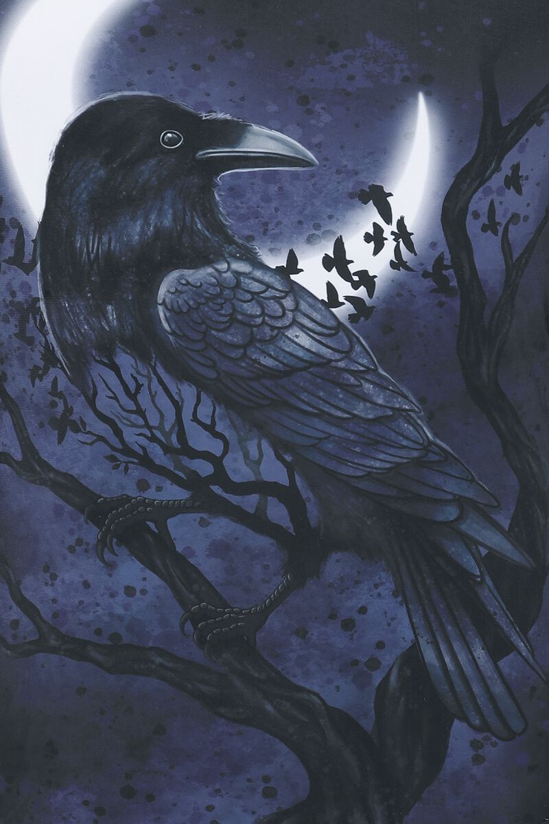 Swimsuit With Moon And Raven | Black Premium by EMP Swimsuit | EMP