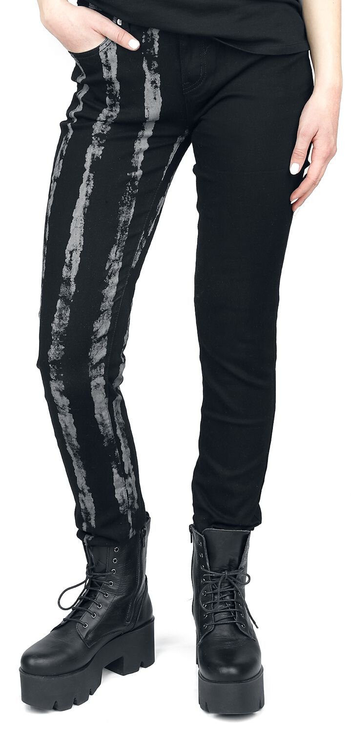 Striped Leg Stretch Denim | Rock Rebel by EMP Jeans | EMP