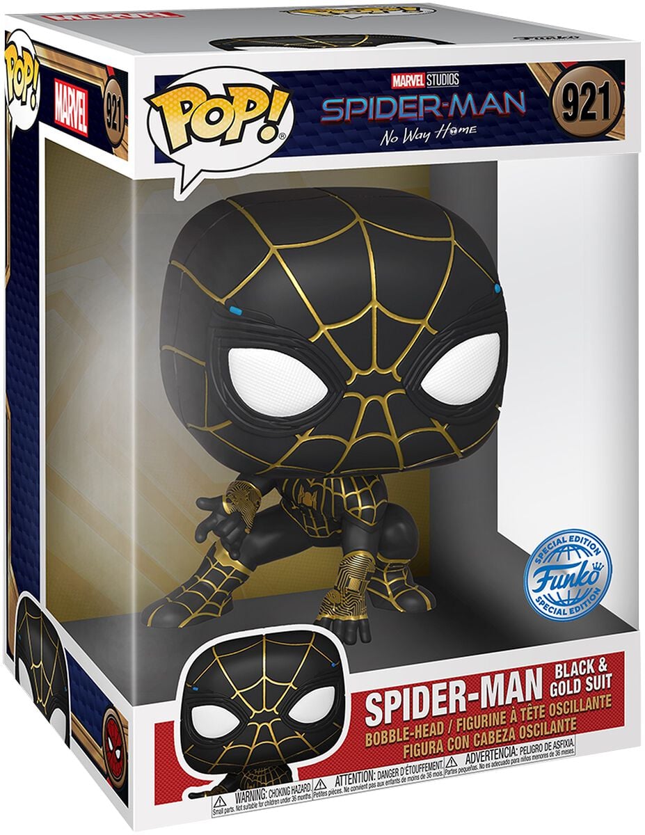 No Way Home - Black and gold suit (Jumbo Pop!) vinyl figurine no. 921 ...