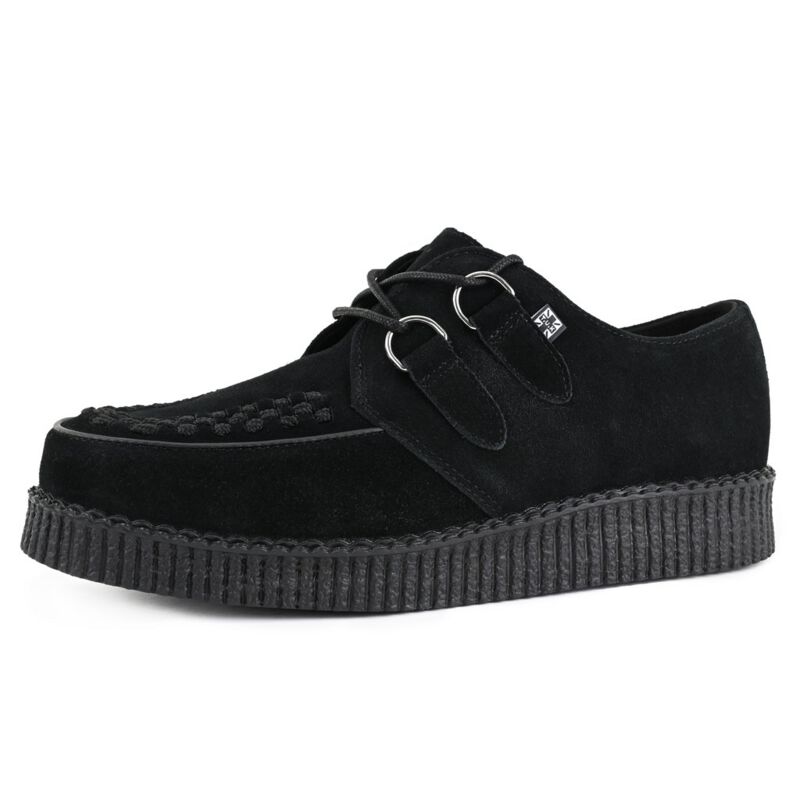 LOW FLEX ROUND TOE CREEPER BLACK SUEDE - CREEPERS | T.U.K. Creepers | EMP