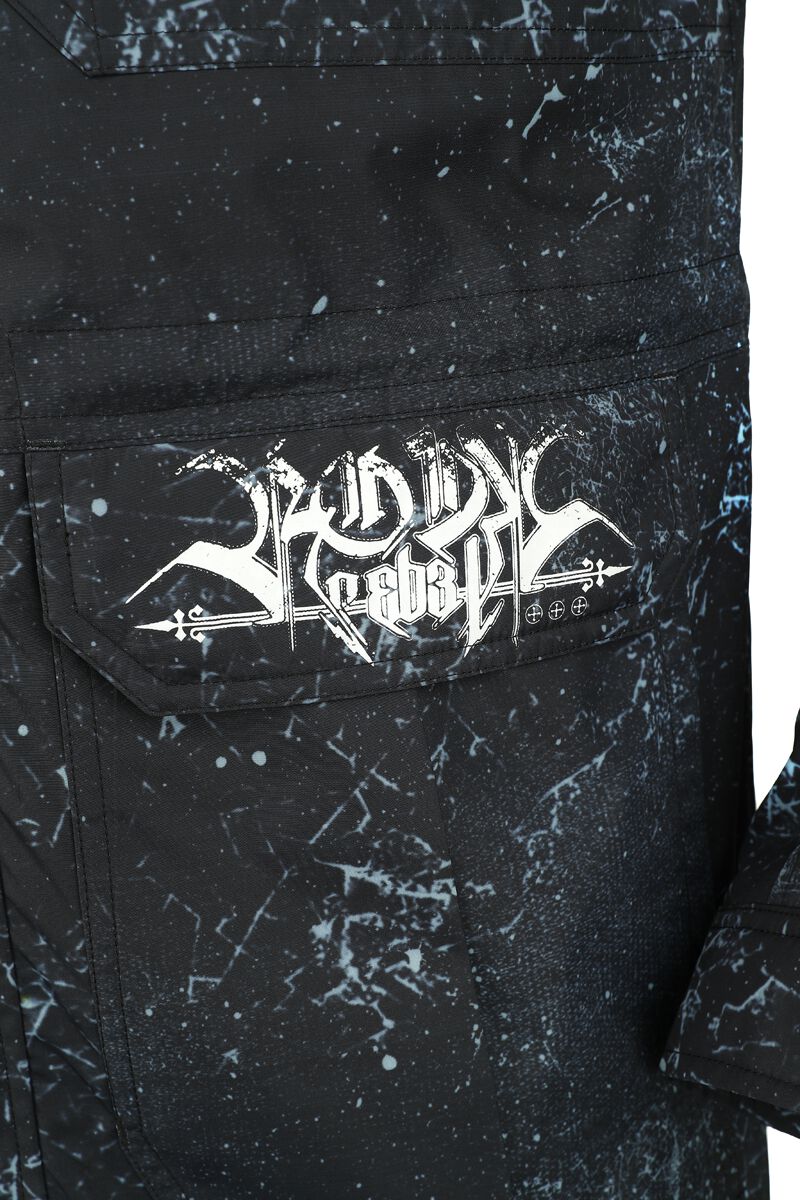 Between-seasons jacket with various patches | Rock Rebel by EMP Mid ...