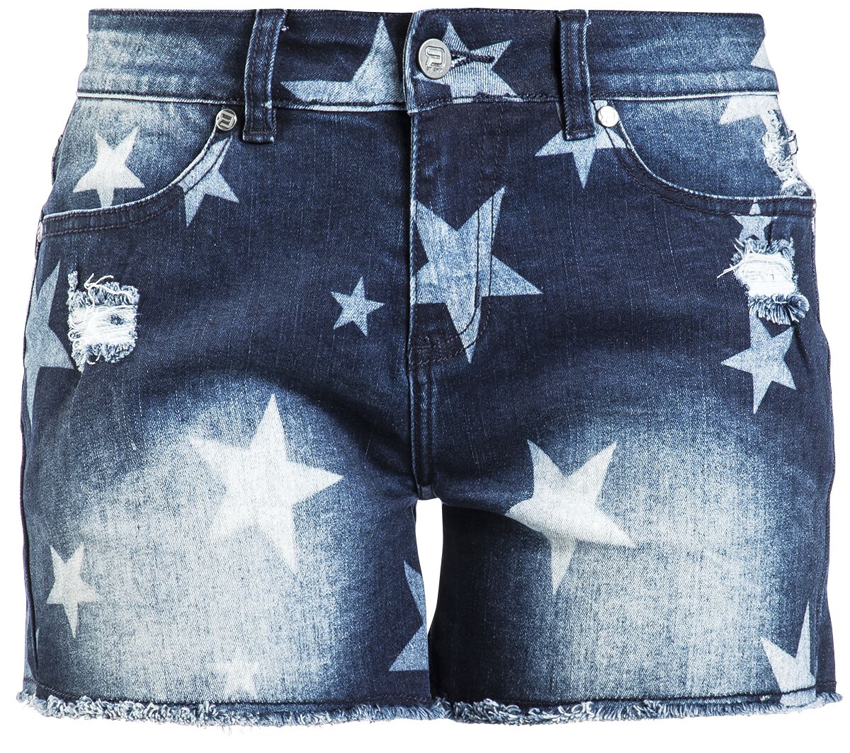 jean shorts with red stars Red star jorts!(36)