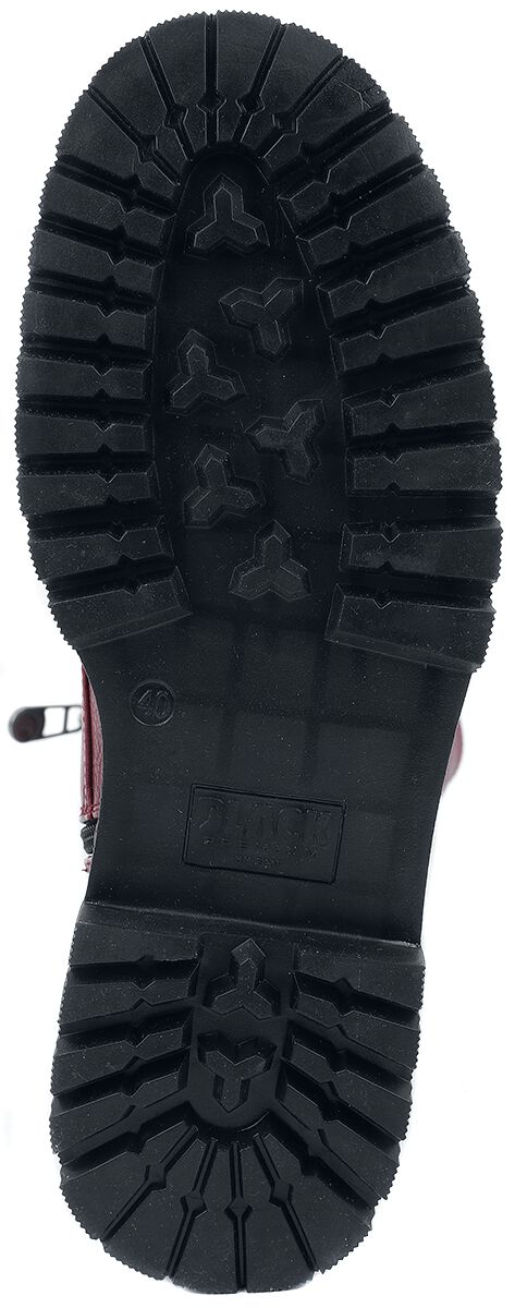 Dark Red Lace-Up Boots | Black Premium by EMP Boot | EMP