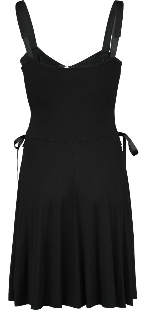 Short Dress With Lacing and Straps | Gothicana by EMP Midi Dress | EMP