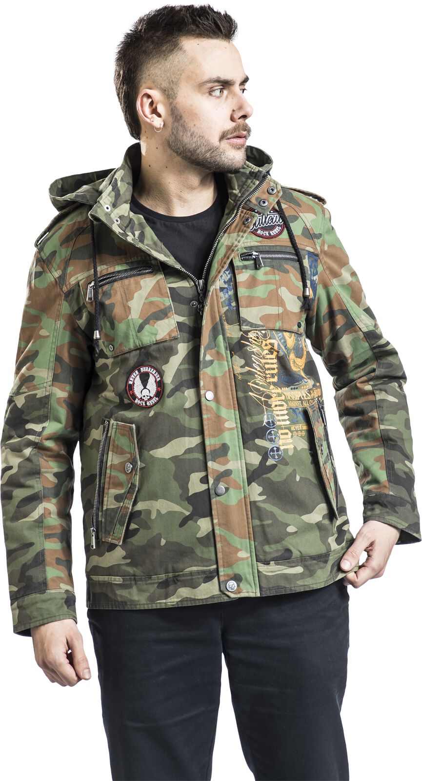 Camouflage Army Jacket | Rock Rebel by EMP Mid-Season Jackets | EMP