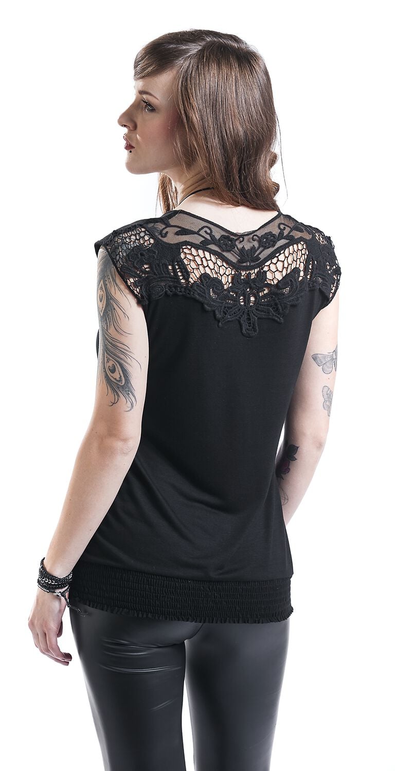 Back Lace | Gothicana by EMP T-Shirt | EMP