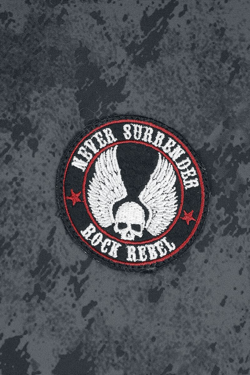 Winter jacket with large print on the back | Rock Rebel by EMP Winter ...