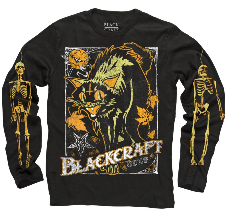 Vintage Halloween Cat | Blackcraft Cult Long-sleeve Shirt | EMP
