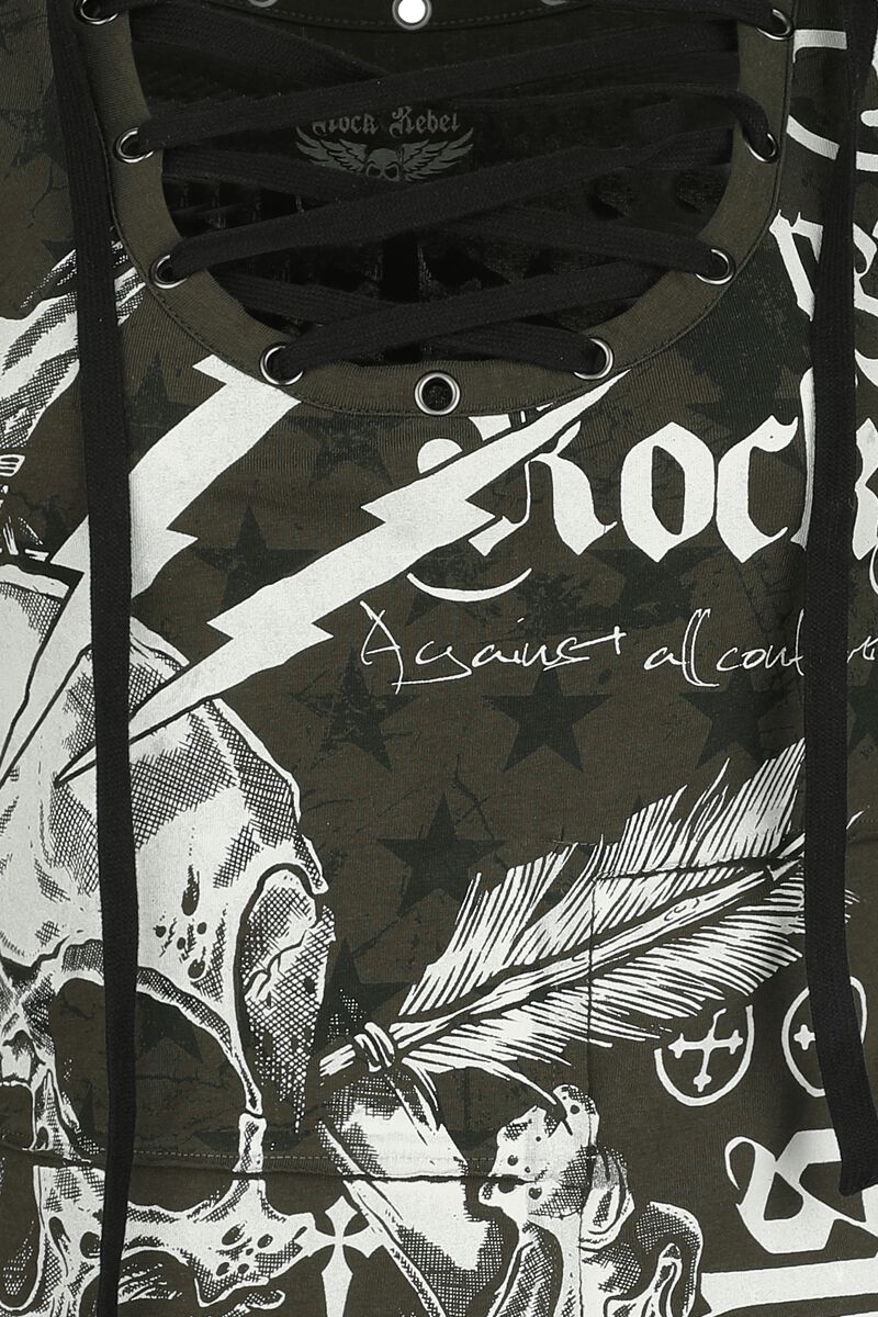 Eyelet Dress with Patches | Rock Rebel by EMP Mini Dress | EMP