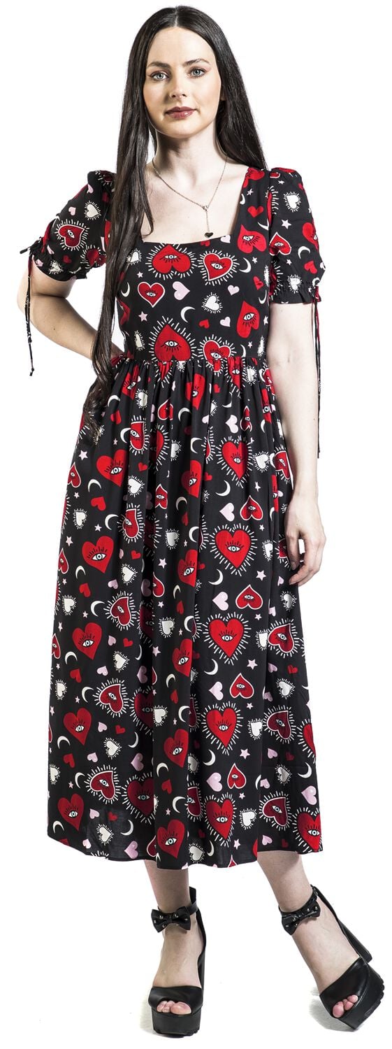 Kate Heart Dress | Hell Bunny Maxi Dress | EMP