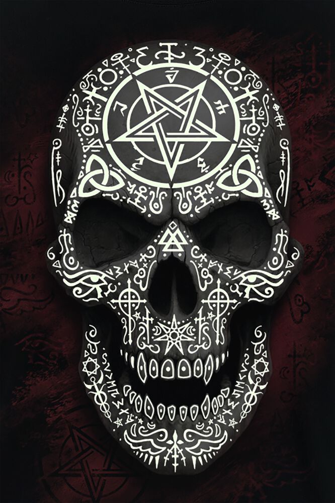 Gothic Runes - Glow In The Dark | Spiral T-Shirt | EMP