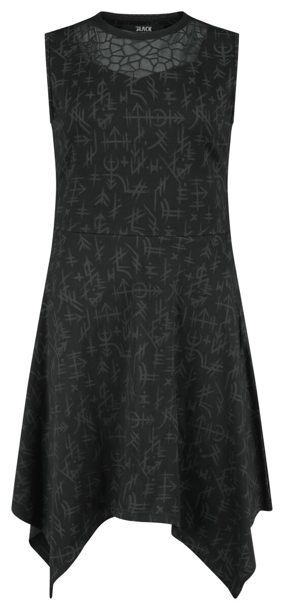 Dress With Runes Alloverprint | Black Premium by EMP Midi Dress | EMP