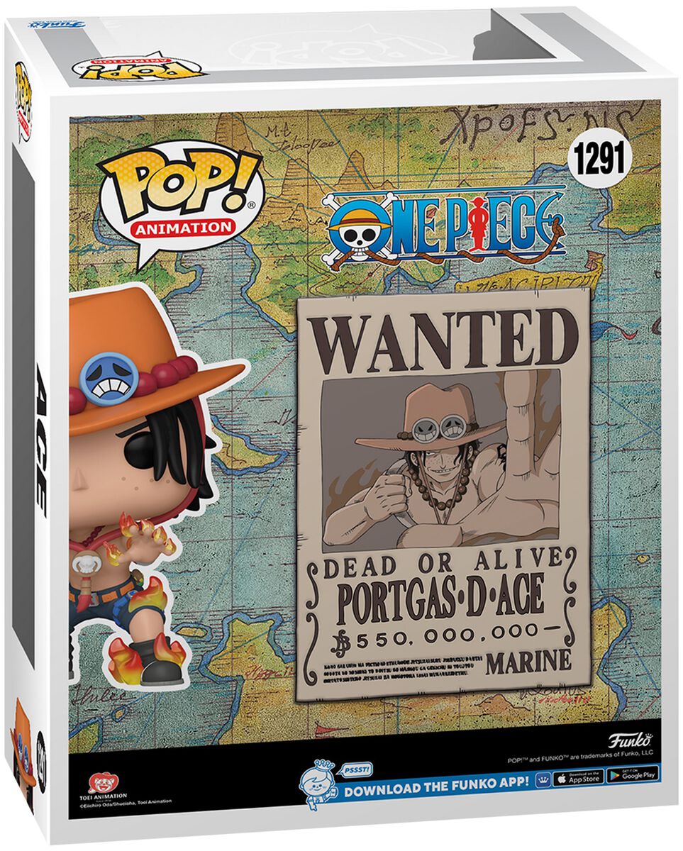 Ace (Pop! Animation) Vinyl Figure 1291 | One Piece Funko Pop! | EMP