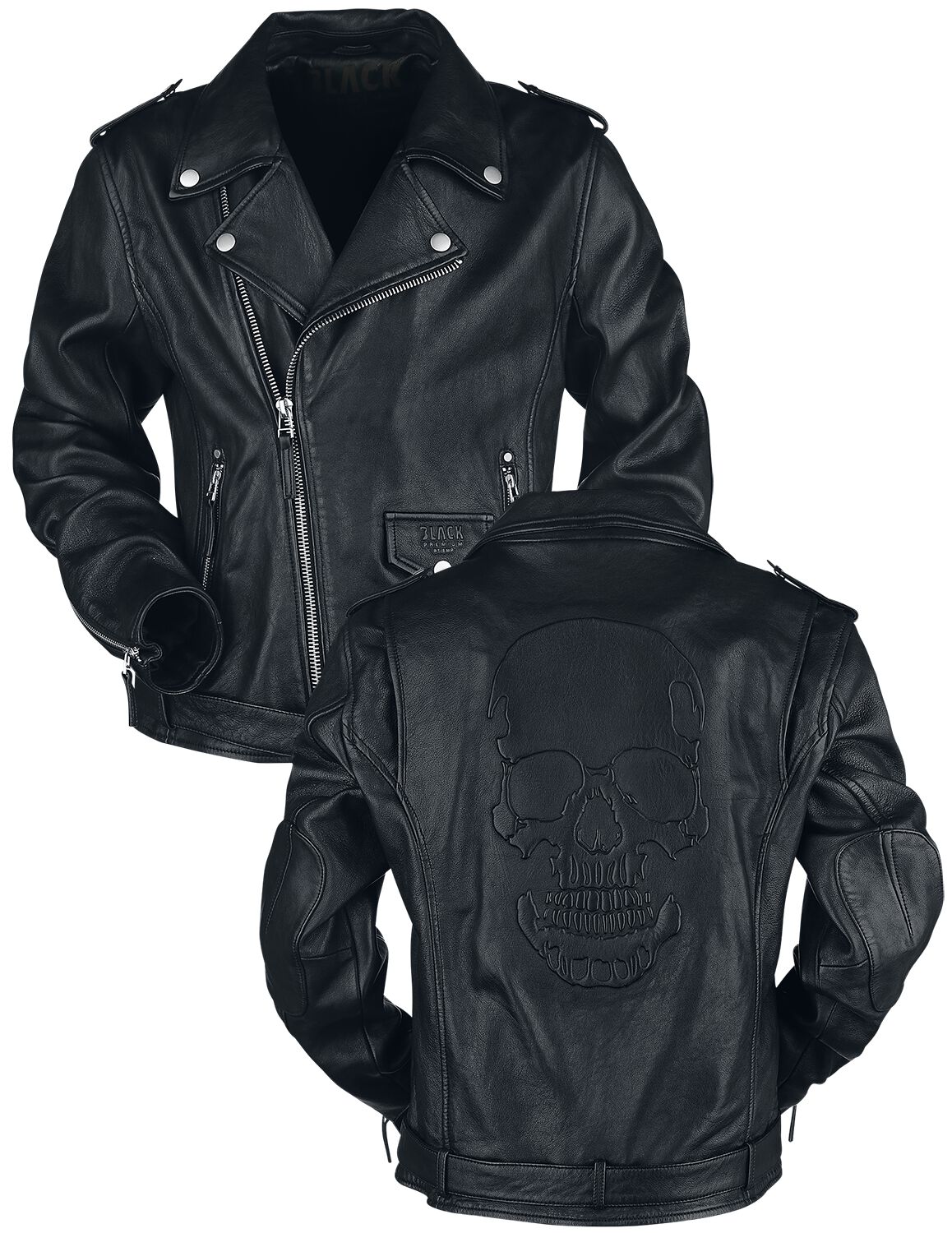 The Road Crew | Black Premium by EMP Leather Jacket | EMP