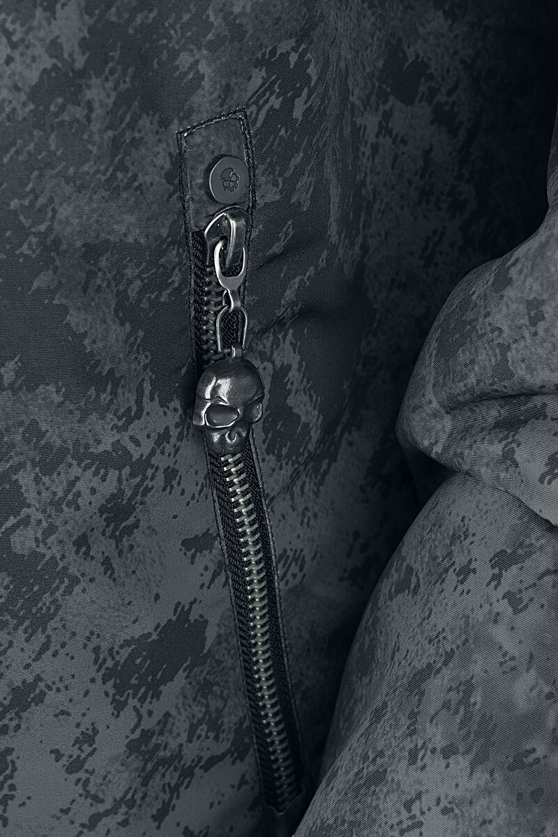 Winter jacket with large print on the back | Rock Rebel by EMP Winter ...