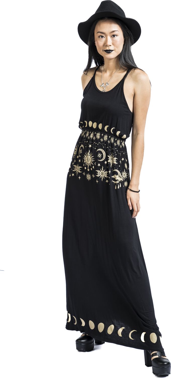 Maxi-Dress with Sun, Moon and Stars Print | Gothicana by EMP Maxi Dress ...