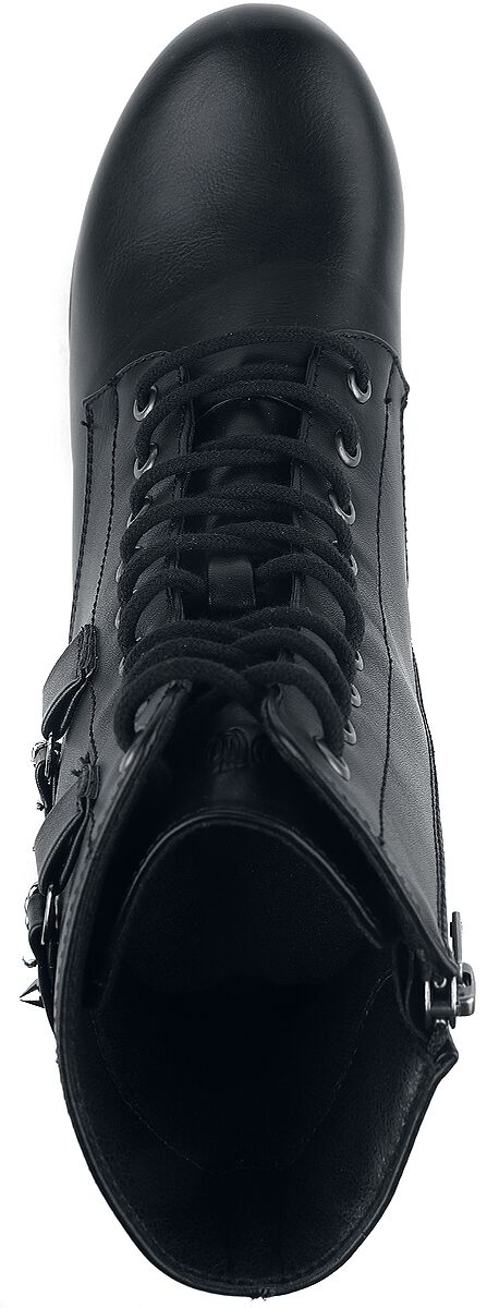 Black Boots with Studded Straps and Chains | Gothicana by EMP High Heel ...