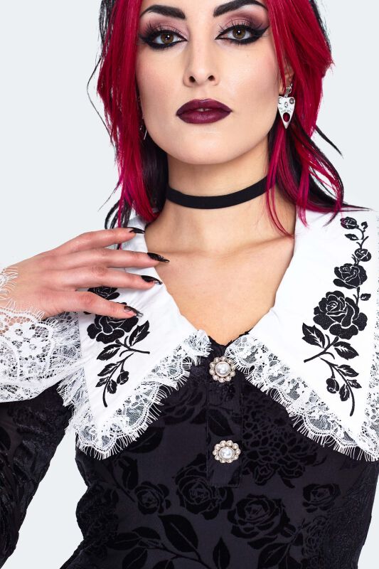 Velvet Lace Collar Dress | Jawbreaker Midi Dress | EMP