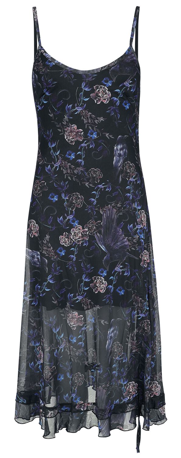 Purple Night Crows Mesh Midi Dress | Jawbreaker Midi Dress | EMP