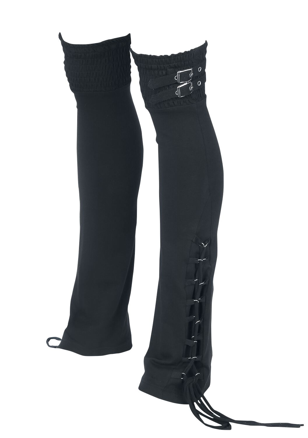 Leg Warmers with Lacing and Buckles | Gothicana by EMP Knee Socks | EMP