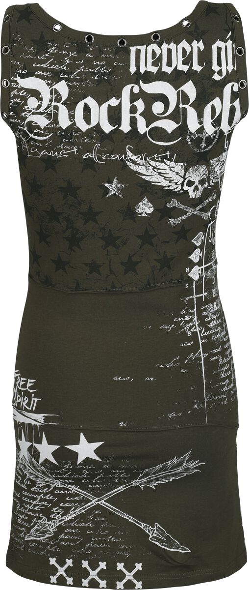 Eyelet Dress with Patches | Rock Rebel by EMP Mini Dress | EMP