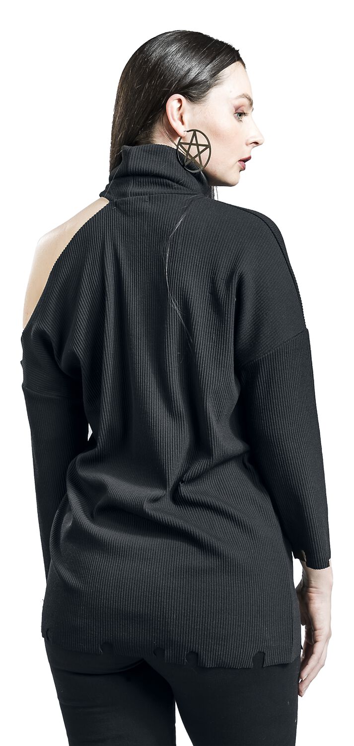 Distressed look long-sleeved shirt | Gothicana by EMP Long-sleeve Shirt ...
