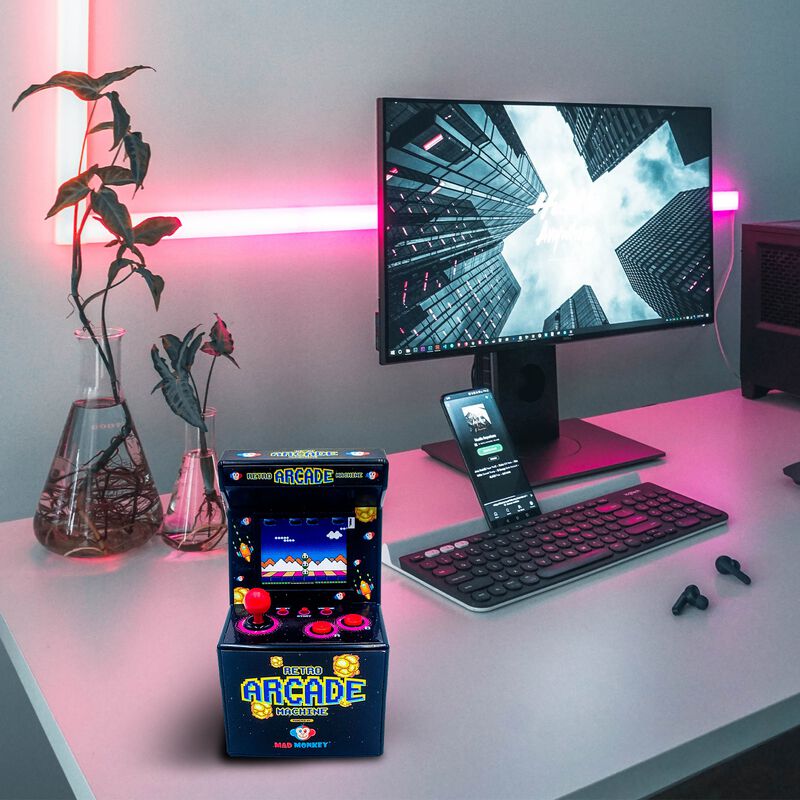 Retro Mini Arcade Machine - including 240 x 8-Bit Games | Retro Arcade ...