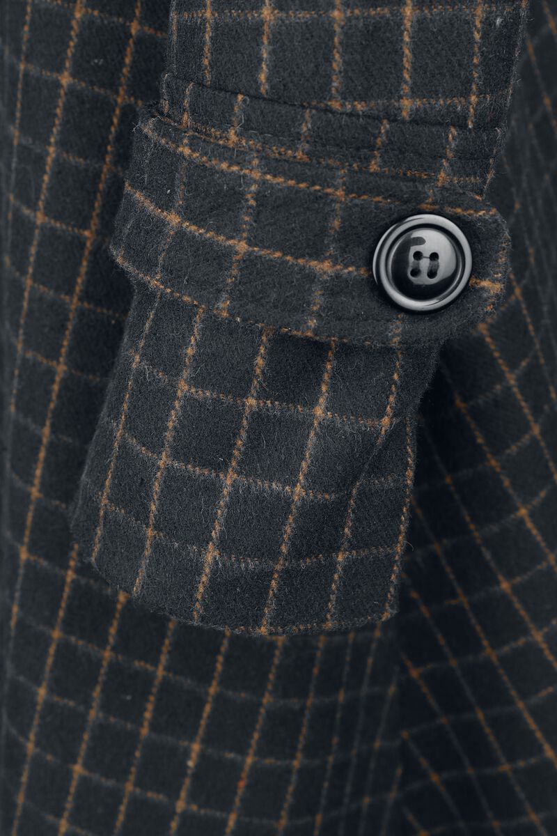 Double Breasted Collared Check Coat | Voodoo Vixen Coat | EMP