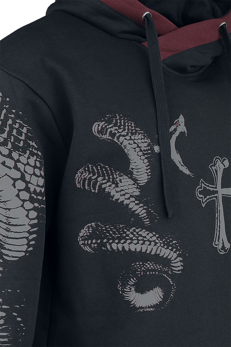 Snake print hoodie | Black Premium by EMP Hoodie | EMP