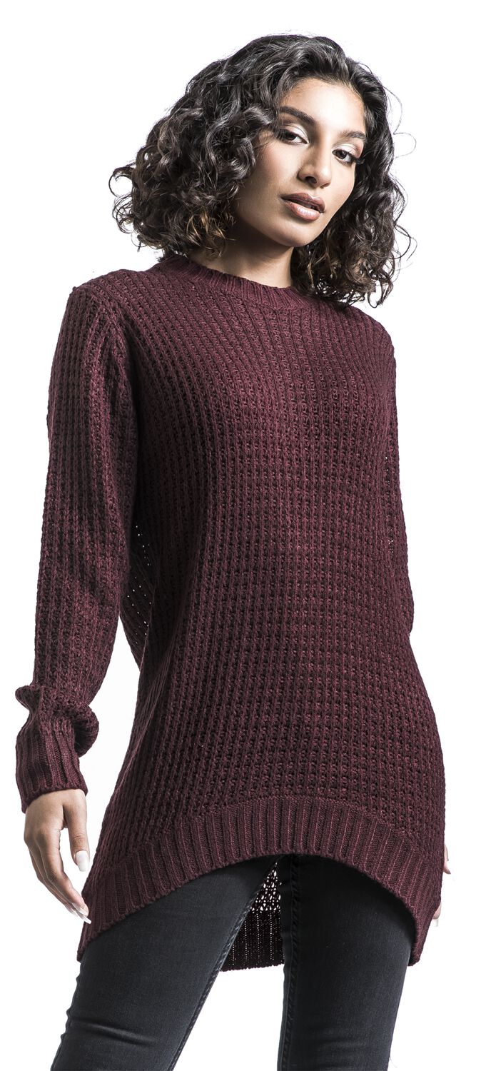 Dark-Red Knitted Jumper | RED by EMP Knit jumper | EMP