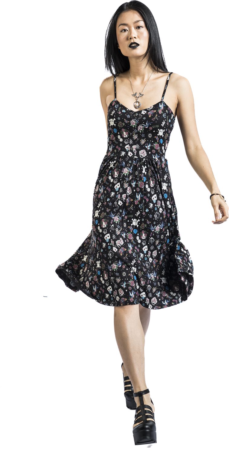 Dress with Old School Print | Rock Rebel by EMP Midi Dress | EMP