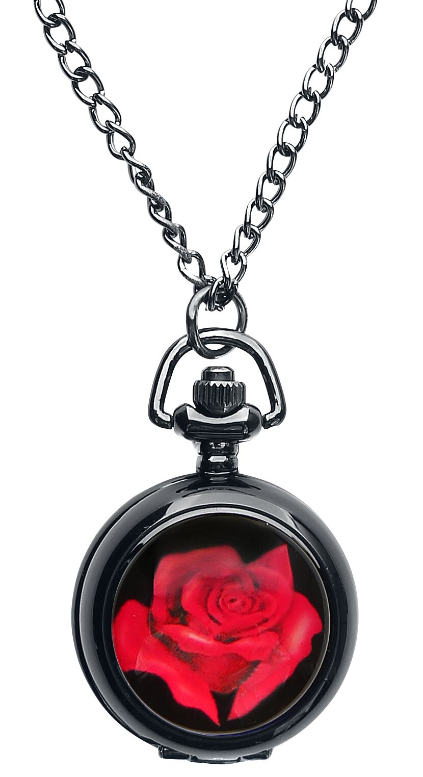 Red Rose Pocket Watch | Mysterium® Necklace Watch | EMP