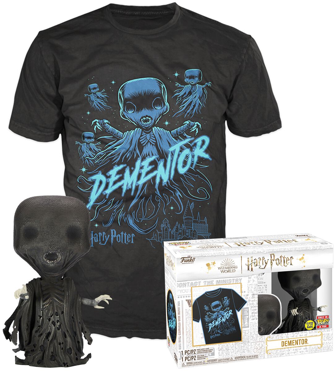 Dementor POP! & Tee (glow in the dark) vinyl figurine | Harry Potter ...