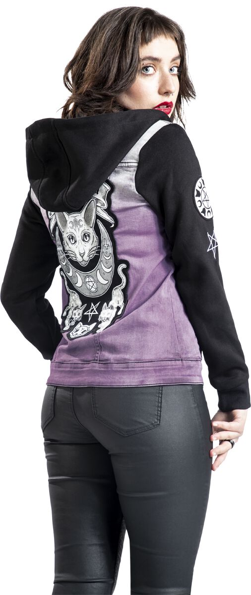 Jacket With Cat Patches | Gothicana by EMP Jeans Jacket | EMP