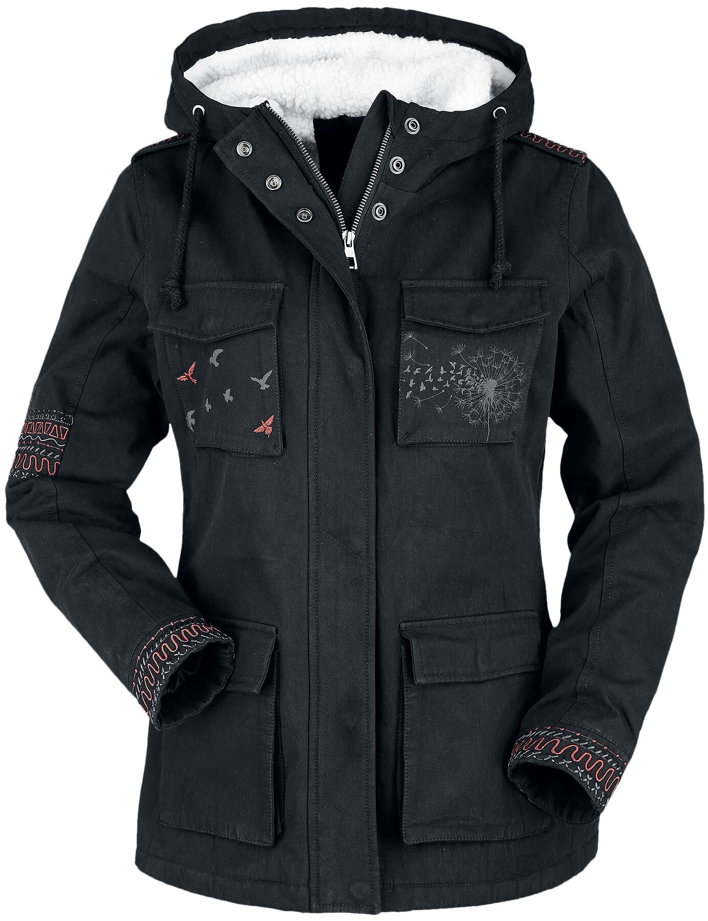 Winter Jacket with Prints and Embroidery | Full Volume by EMP Winter ...