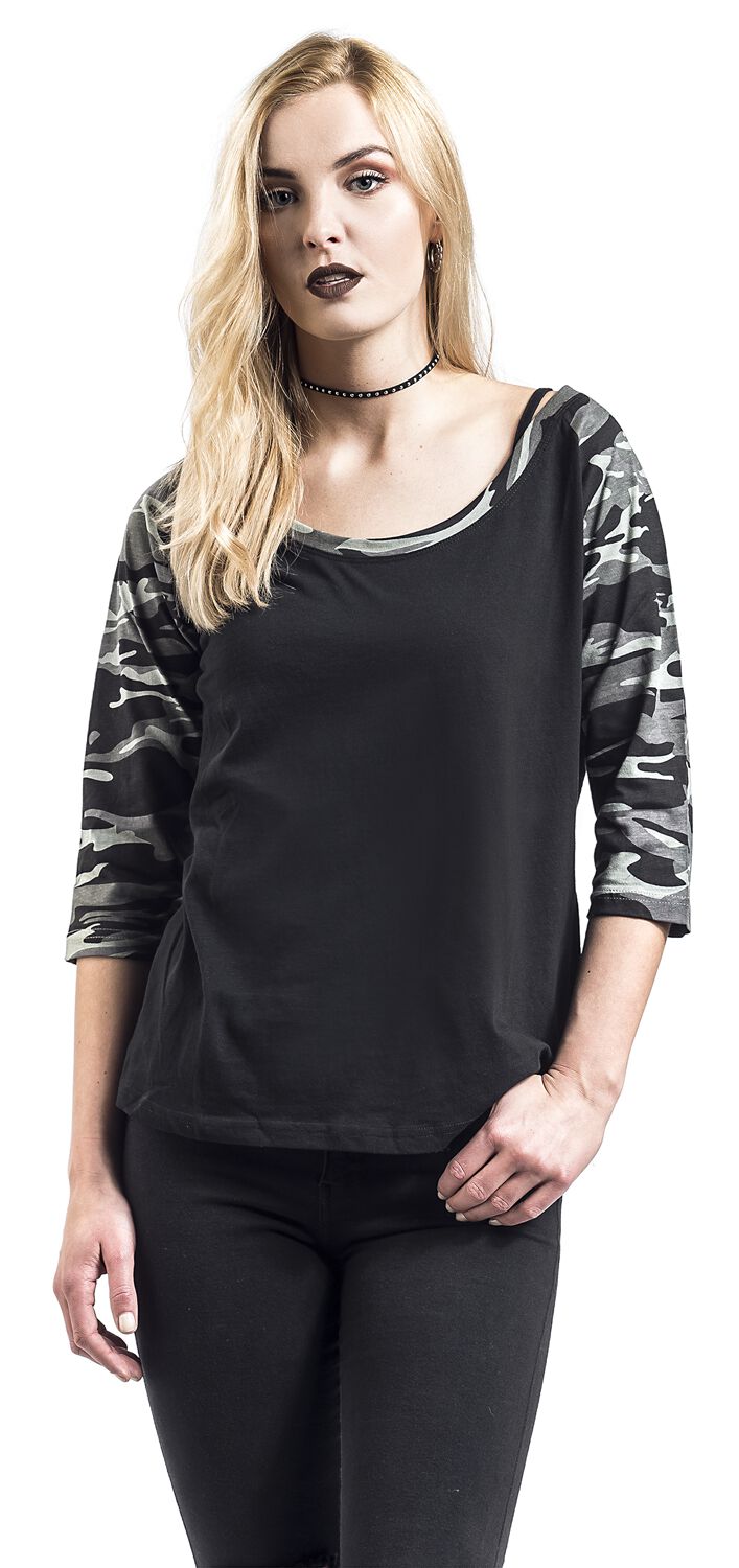 Ladies 3/4 Contrast Raglan Tee | Urban Classics Long-sleeve Shirt | EMP
