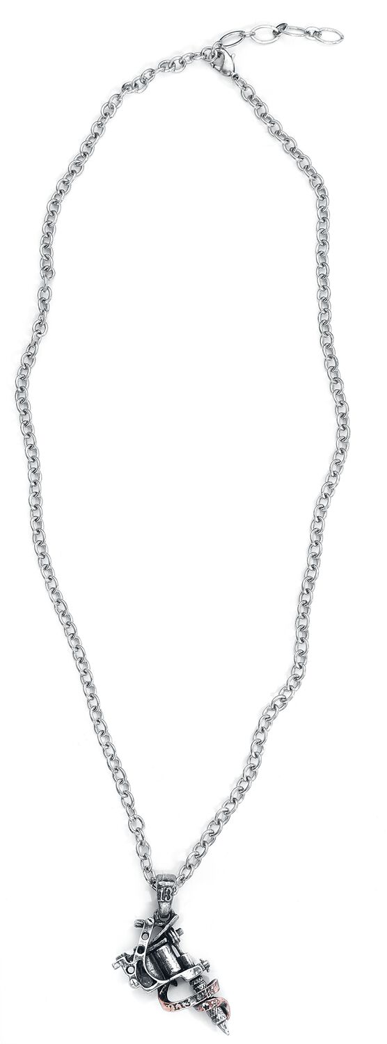 Alchemy: Pewter Pendant: Tattoo Gun | Alchemy Gothic Necklace | EMP