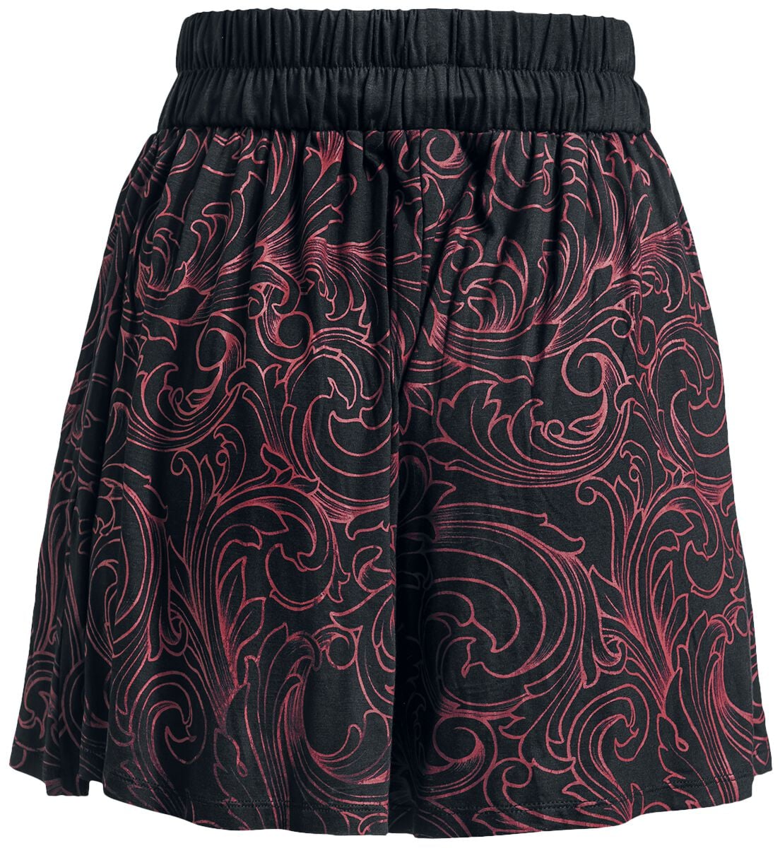 Soft fabric shorts with red decorations | Black Premium by EMP Shorts | EMP