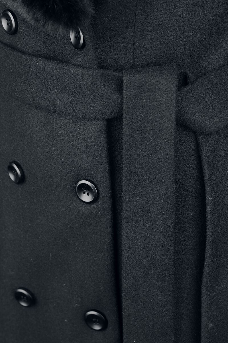Double Breasted Black Dress Coat | Voodoo Vixen Coats | EMP