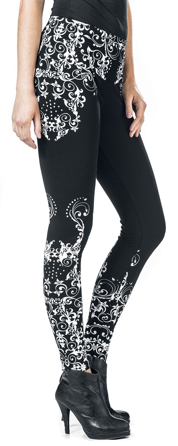 Black leggings with detailed print | Black Premium by EMP Leggings | EMP
