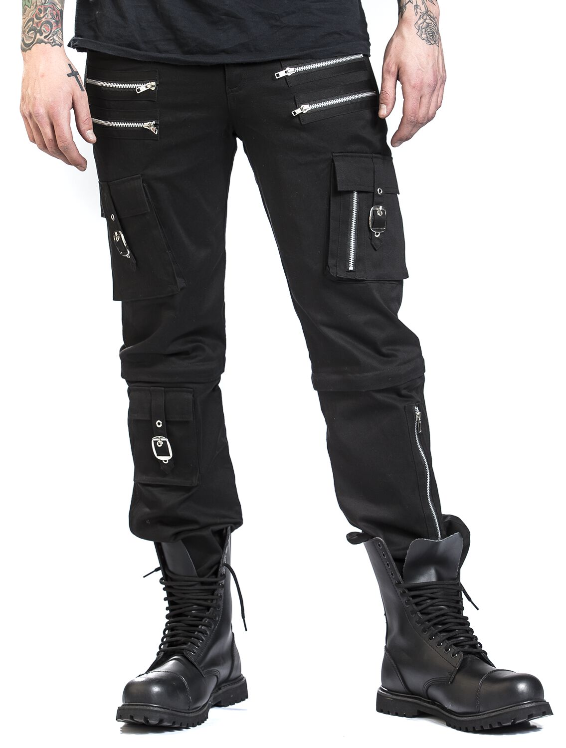 2in1: Trousers/Shorts | Gothicana by EMP Cloth Trousers | EMP