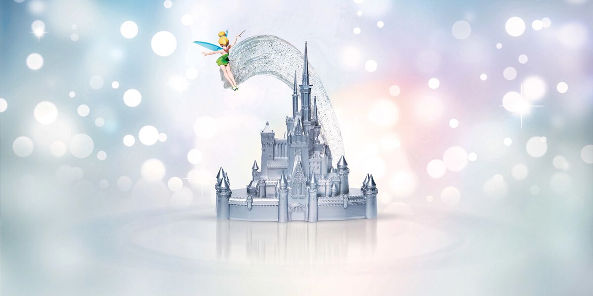 Disney 100 - 100 Years of Wonder Castle with Tinker Bell Figurine ...