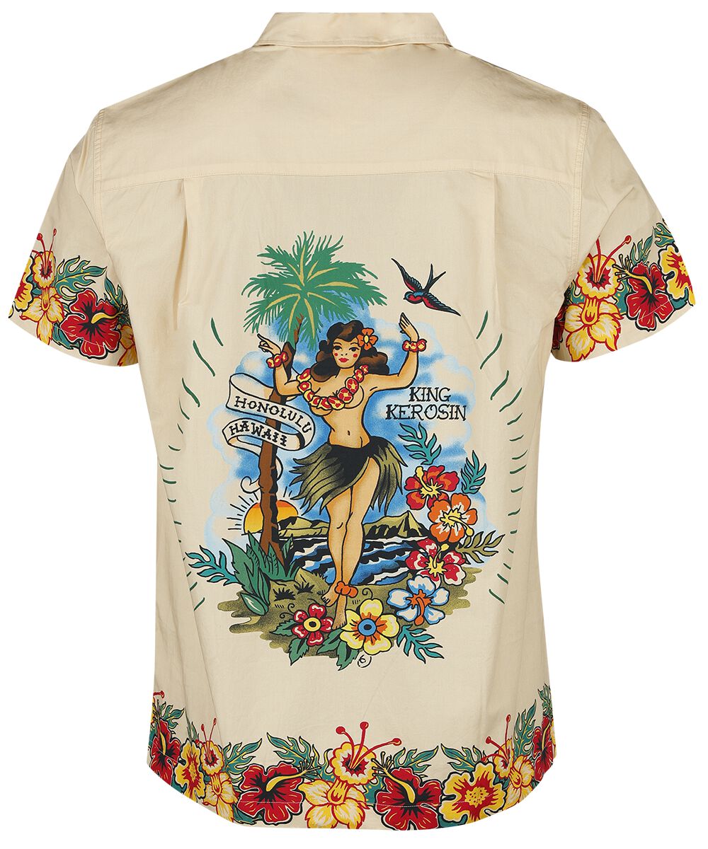 Honolulu Tropical Hawaiian Style Shirt | King Kerosin Short-sleeved ...