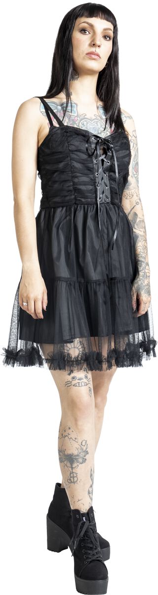 Mesh Dress with Lace Details | Gothicana by EMP Mini Dress | EMP