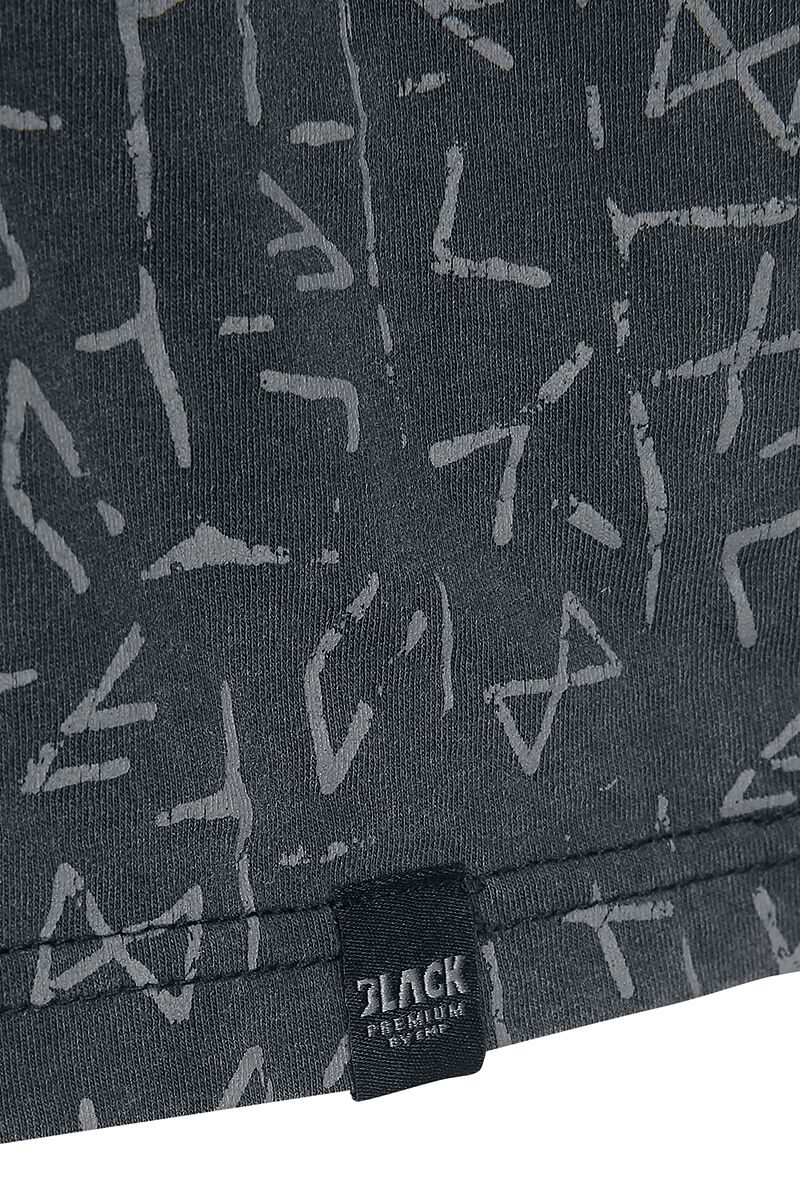 T-shirt with Rune Print | Black Premium by EMP T-Shirt | EMP