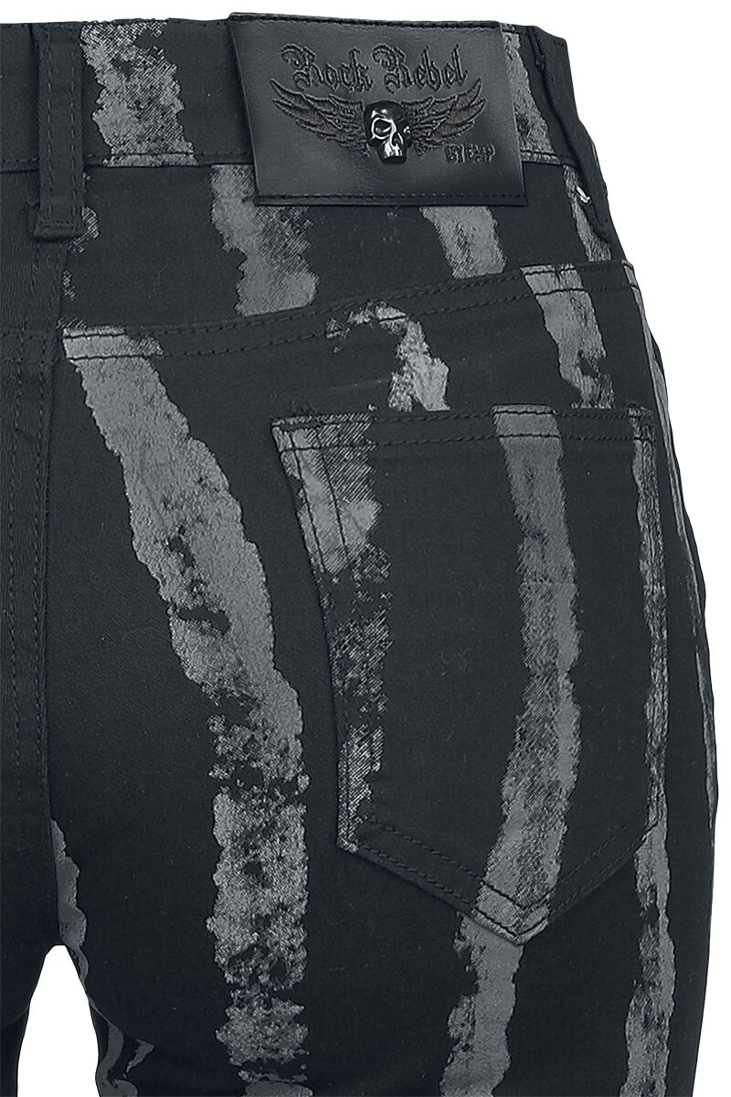 Striped Leg Stretch Denim | Rock Rebel by EMP Jeans | EMP