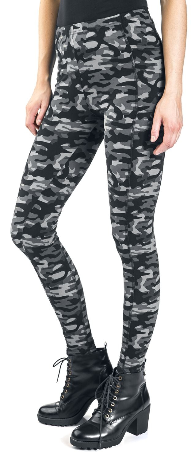 Grey Camo Leggings with Side Pockets | Rock Rebel by EMP Leggings | EMP