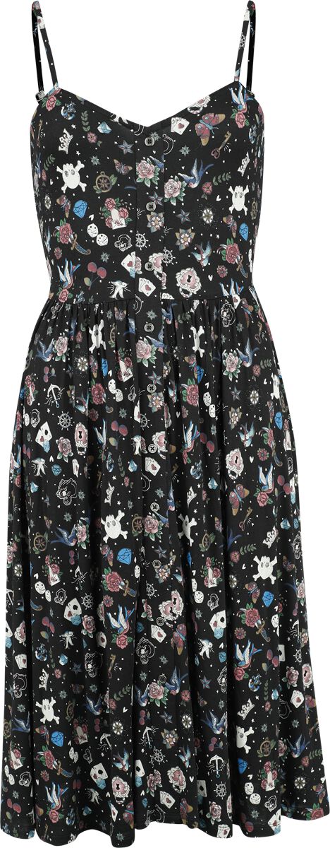 Dress with Old School Print | Rock Rebel by EMP Midi Dress | EMP